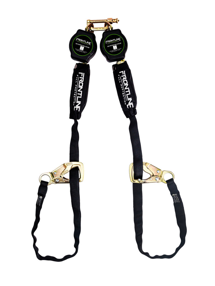 Frontline RPA092TB Tie Back Twin Leg Web 9' SRL with Tie Back Hook End ...