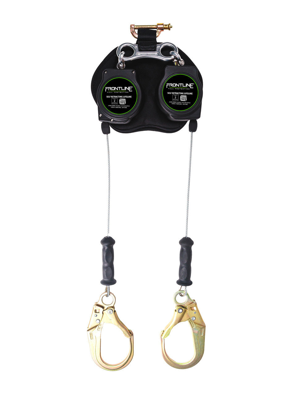 Frontline RPG082RLE Leading Edge Cable Twin Leg 8' SRL with Steel Reba ...
